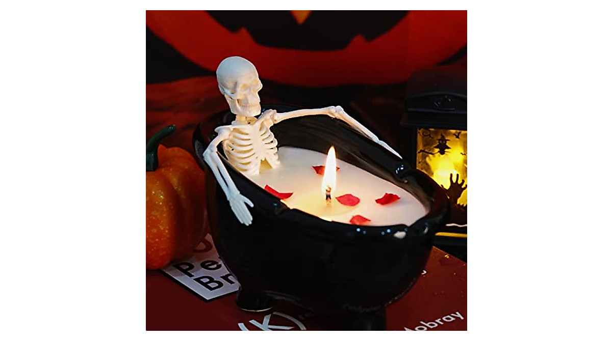 Unique Skeleton Candle for Spooky Halloween Decor