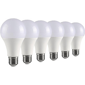 GE A19 LED Light Bulbs Dimmable, 40 Watt Equivalent, E26 Base, 3000K Warm White, 6W 480 Lumens, 120V, LED Lights for Bedroom Living Room, Kitchen and Home Office, 6 Packs, 69118