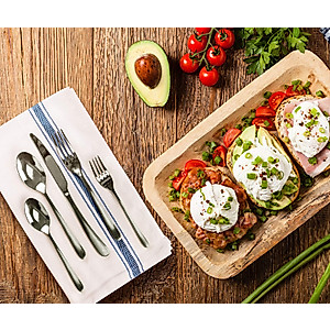 Utopia Towels 12PK Dish Towel Blue &12PK Flour Sack White