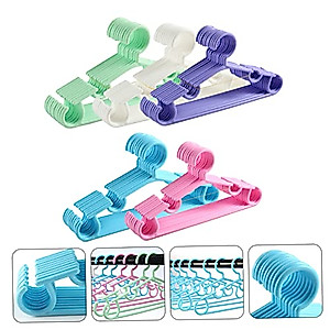 HANABASS 100pcs Baby Hanger Pants Rack Hanger Baby Clothes Rack Hook Hanger Toddler Hangers Plastic Clothes Hanger Plastic Hangers Children Clothes Hanger Coat Hanging Tool Clothes Hangers