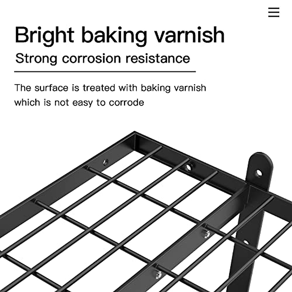 Garage Wall Shelving Includes Bike Hooks,Wall Shelf Garage Organization System 32”x 14”Loads 250 lbs Heavy Duty Sturdy Wall Shelves Black 30-inch Garage Storage Rack, Floating Shelves (1 Pack)