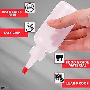 6Pcs Plastic Condiment Squeeze Bottles - 120ml Empty Bottles for Liquid Plastic Bottles with Caps Squeeze Bottles 4 Oz Ketchup Bottle - Paint Squeeze Bottles Empty Squeeze Bottle Plastic Sauce Bottle