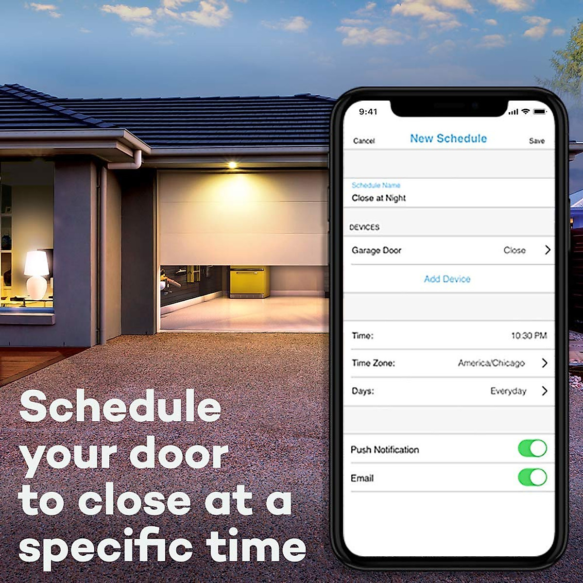 CRAFTSMAN 1/2 HP Smart Garage Door Opener - myQ Smartphone Controlled - Chain Drive, Wireless Keypad Included, Model CMXEOCG472, Red