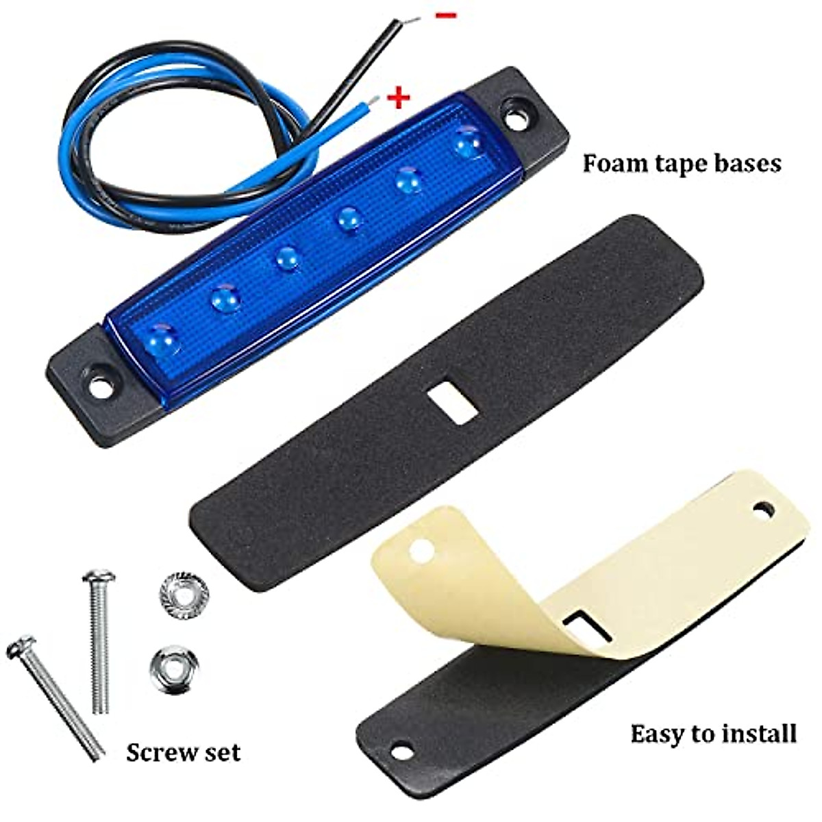 8 Pieces Marine Boat Lights 12V Led Interior Lights for Boat Deck Waterproof Boat Navigation Lights for Boat Lights Bow and Stern, Kayak Lights (Red, Blue, Green, White)