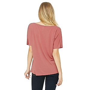 Bella Canvas Ladies' Slouchy V-Neck T-Shirt,Mauve,S