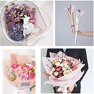 Corkwaw 24 Counts Color Flower Wrapping Paper,Waterproof Bouquet Wrapping Paper Used for DIY Crafts, Gift Packaging, Flower Shop Bouquet Packaging