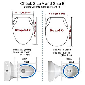 Toilet Seat Bidet Seat with Self Cleaning Dual Nozzles Non electric Separated Rear & Feminine Cleaning Natural Water Spray, soft close toilet seat,Easy DIY Installation