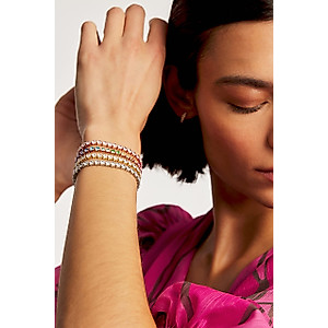 Ted Baker London Melrah Icon Crystal Slider Adjustable Tennis Bracelet for Women (Rose Gold Tone)