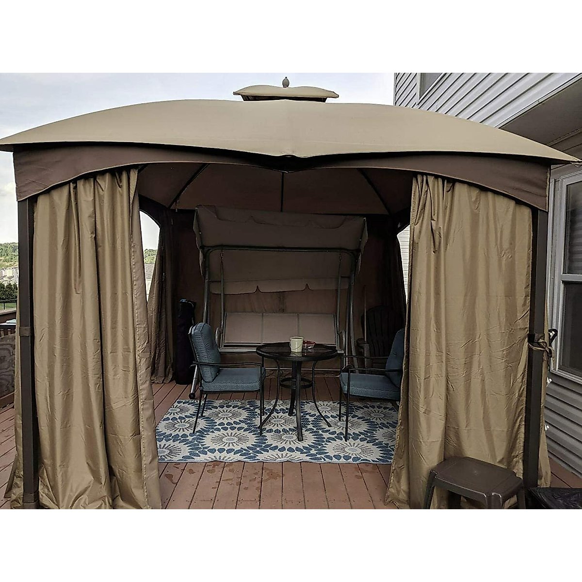 Add Privacy to Your 10 x 12 Gazebo with This Easy to Install Privacy Panel Side Wall Including Snap-on Rings