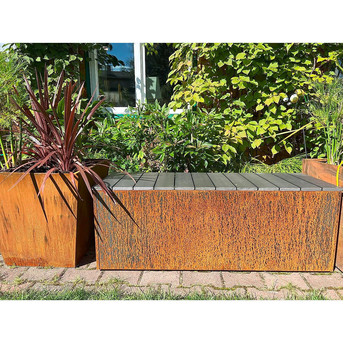 Nice Planter Corten Bench Trough