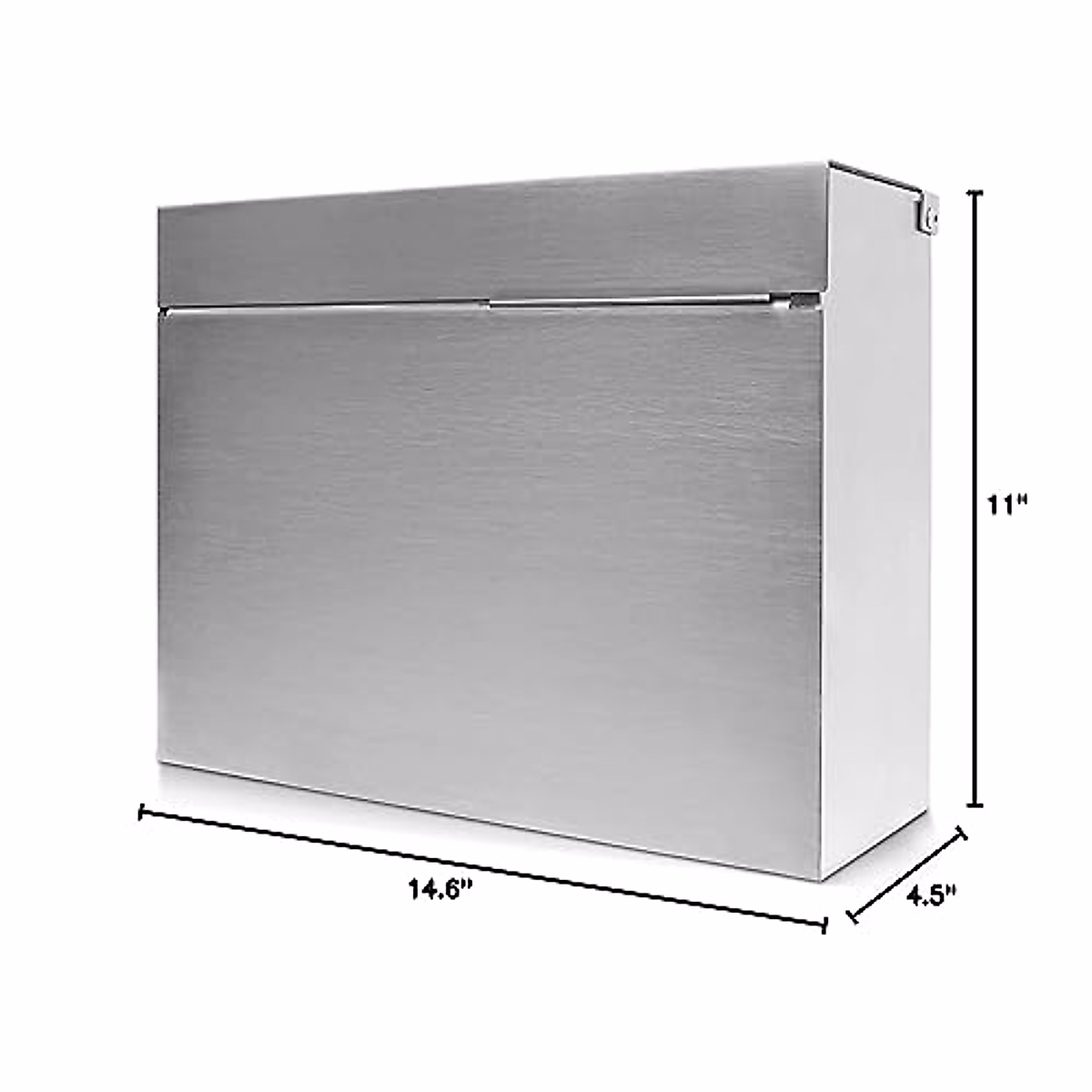 Stainless Steel Wall Mounted Mailbox, Custom Mailbox, Herman Mailbox by Movo Home (Large)