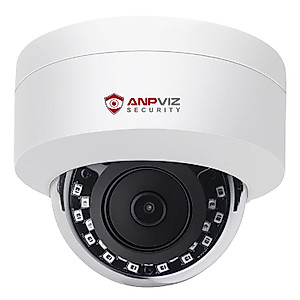 Anpviz 5MP PoE IP Dome Camera with Audio/Mic, IP Security Camera Outdoor Indoor, 98ft IR Night Vision, IP66 Waterproof, 2.8mm Lens, 24/7 Recording, Human Detection, Not PTZ, NDAA Compliant (U Series)