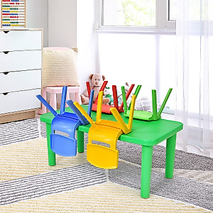 Costzon Kids Chairs, Stackable Plastic Learn and Play Chair for School Home Play Room, Colorful Chairs for Toddlers, Boys, Girls (Multicolor, 4 Chairs)