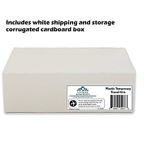 Airline Safe Plastic Temporary Travel Cremation urn for Human Ashes, TSA Approved for Airplane air Travel, Full Size Adult 200 Cubic inches, Funeral urn for Mail and Plane