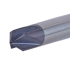 Spetool 90 Degree Carbide V Bits with Tiain Coated 4 Flutes, Chamfer End Mill for Caving V Groove and Sign