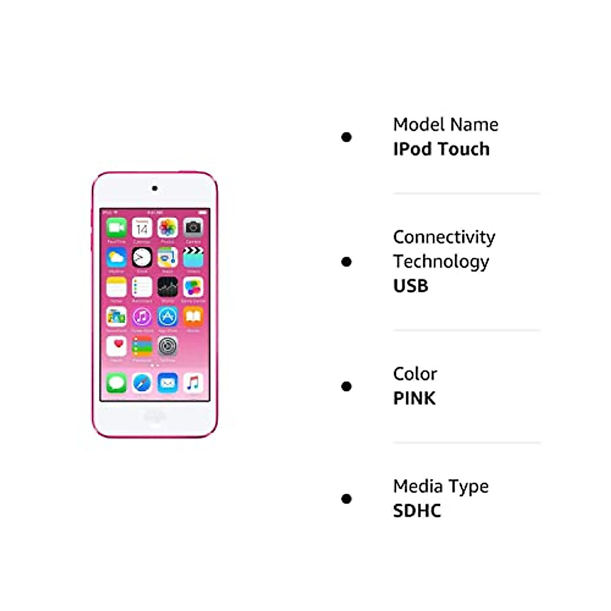 Apple iPod Touch 32GB Pink (6th Generation) MKHQ2LL/A (Renewed)