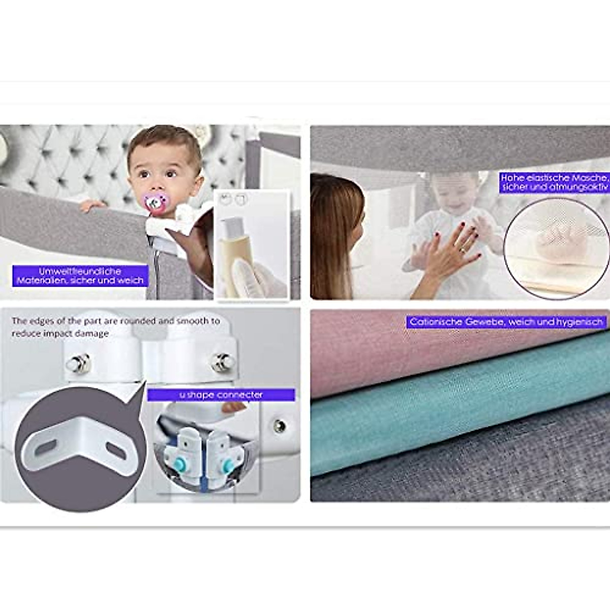 Lsbod Bed Rail for Toddlers Extra Long Rails for Kids Twin Full Queen King Size Mattress, Baby Toddler Safety Rail Guard(1 Side 78" L)