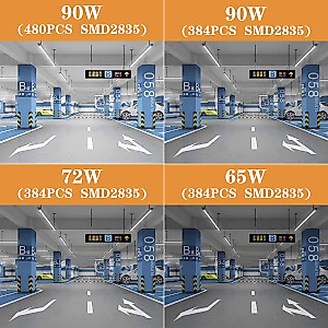 Singteam 10Pack R17D/HO 8FT LED Tubes,90W,F96t12 HO 8 Foot Led Bulbs,10000LM, Cool White 6500K Clear Lens,Rotate V Shaped,T8/T12 Replacement,Dual-Ended Power