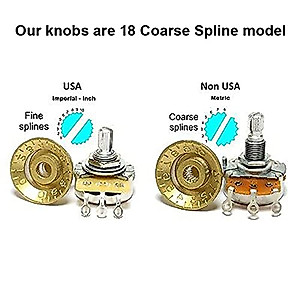 KAISH 4X Black with Silver Cap LP Guitar Witch Hat Knobs Top Hat Knob for Epi Les Paul SG