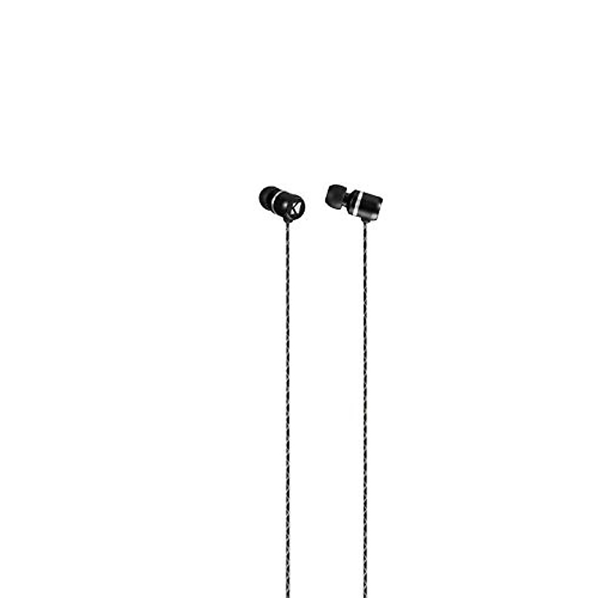 KICKER 43EB93B Microfit Premium Earbuds | in-Ear Noise-Isolating Earphones | Silicon Ear Tips 4 Sizes | in-Line Mic and Multi-Function Button | Legendary Audio Quality