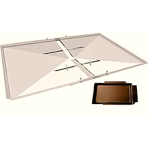 Outdoor Bazaar (27-30 inches Replacement Grease Tray for BBQ Grills from Nexgrill, Dyna Glo, Kenmore, Backyard Grill, BHG, Uniflame and Others, Universal Drip Tray with Catch Pan