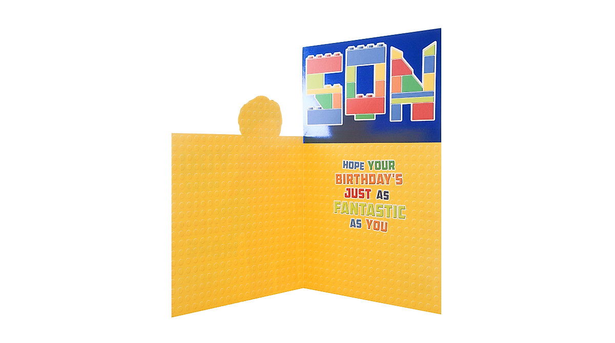 Hallmark Lego Birthday Card for Son - Colourful & Eco-Friendly