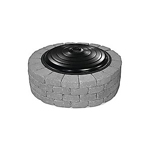 Backyard Creations 31 Inch Fire Pit Round Heavy Duty Steel Ring Lid Burner Cover for Outdoor Patio Fireplace, Black, 7.5'' Heightx31'' Widthx31'' Depth