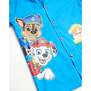 Nickelodeon Boys' Rain Jacket - Hooded Slicker Shell Raincoat: Baby Shark, Paw Patrol (Size: 4-7), Size 4/5, Paw Patrol