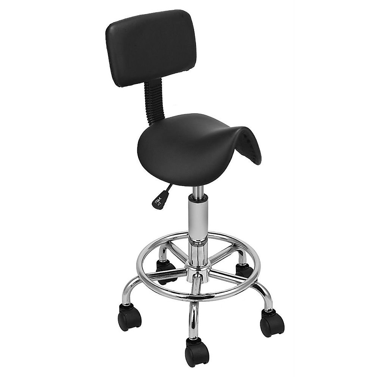 Hydraulic Saddle Salon Stool Massage Chair Tattoo Facial Spa Office Backrest