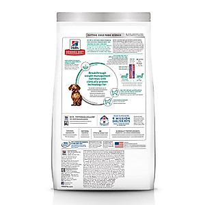 Hill's Science Diet Dry Dog Food, Adult, Perfect Weight for Healthy Weight & Weight Management, Small & Mini Breeds, Chicken Recipe, 4 lb Bag