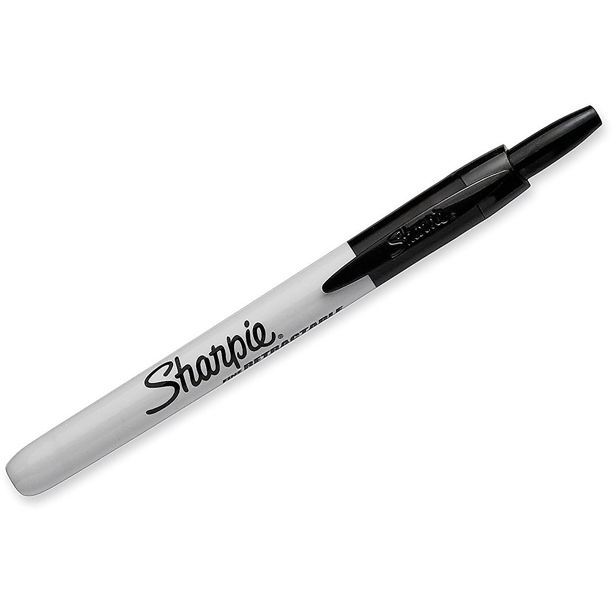 Sharpie 32701 Retractable Permanent Markers, Fine Point, Black, 144 Count (12 Boxes of 12 Markers each Box)