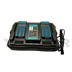 2pcs Replacement Battery for Makita BL1850B 18V LXT Lithium-ion (18V 5.0Ah),1pc Replacement Dual Switch Charger for Makita DC18RD DC18RC