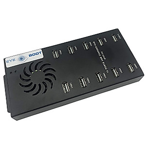 Eyeboot 10 Port USB Hub 120W Powered USB 2.0 Charging Hub 12V 10A PSU