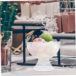 STOBAZA 6pcs ice cream cup glass tulip cup salad jelly cup mousse serving cups dessert tumbler cup footed dessert bowl mousse cups glass dessert bowl pudding bowl European style fruit cup