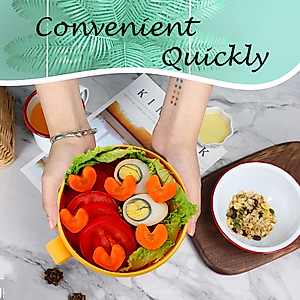 GMAEURL Microwave Ramen Cooker Ramen Bowl Set Noodle Bowl With Lid And Chopsticks BPA Free/Food Grade For Office College Dorm Room Instant Cooking Dishwasher Safe