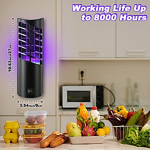 Qualirey Flying Insect Trap Mosquito Trap Indoor Plug in, Fruit Fly Traps for Indoors with 9W UV Light, 10 Sticky Glue Board Refills for Fruit Flies, Gnats, Moths, Indoor Fly Catcher for Home Office