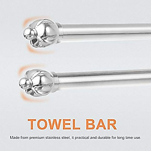 DOITOOL Towel Racks, Wall Mounted Swivel Towel Bar 2 Arms Towel Holder with Crown Shape End