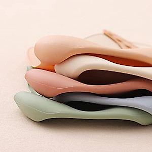 ROCCED Baby Silicone Bibs 2 Sets Baby Bibs with Food Catcher for Girls Boys Toddlers BPA Free Waterproof Soft Durable Adjustable Silicone Bibs for Babies-Shifting Sand/Pale Mauve