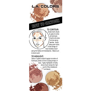 L.A. Colors I Heart Makeup Contour Palette, Medium-Deep, 1.04 Ounce