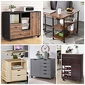 SWZHAI 1 Inch Casters Set of 4, Plastic Threaded Stem Caster Wheels Replacement Casters, M8 Stem Furniture Wheel Castor Wheels for Tables, Workbenches, Kitchen Shelf