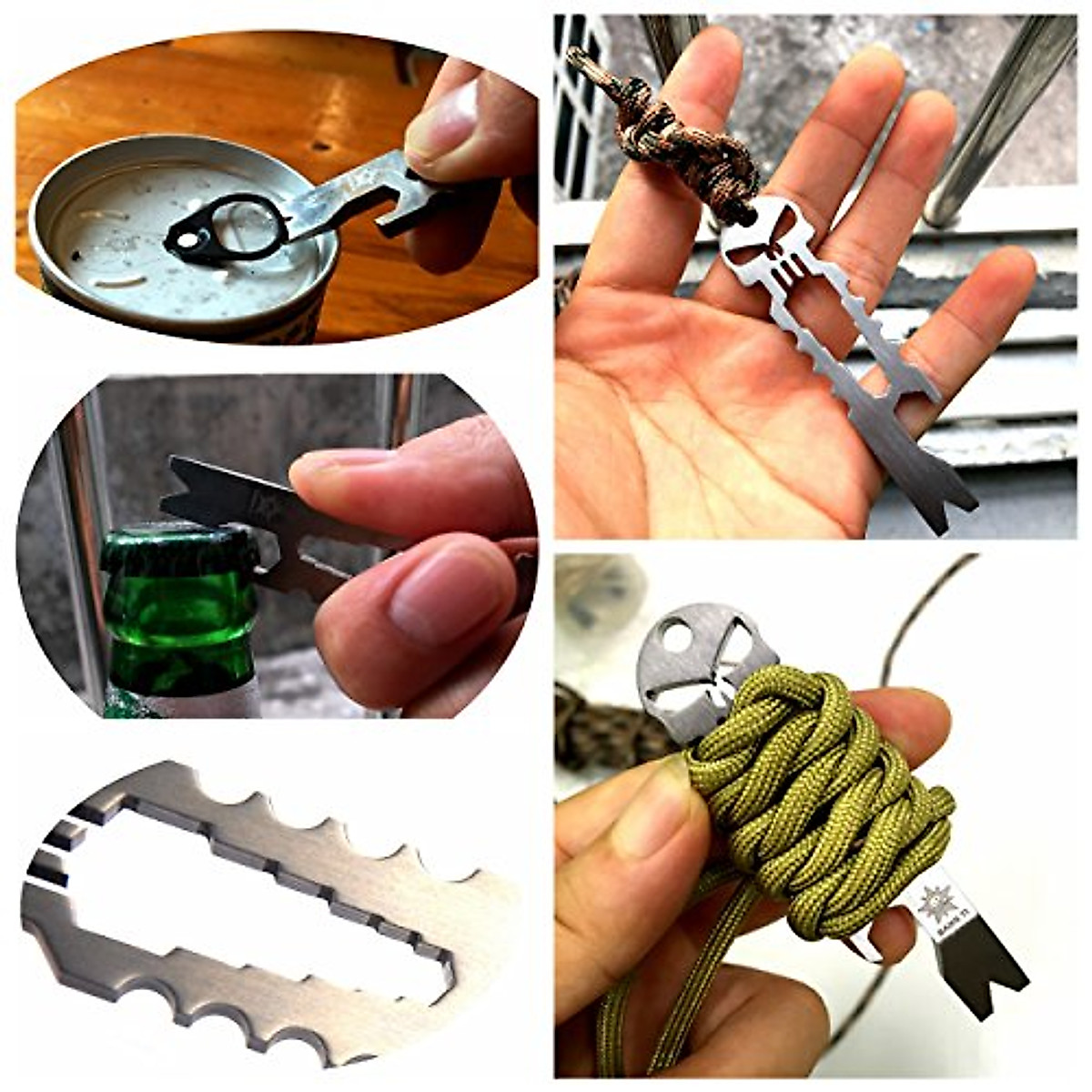 BANG TI Titanium Punisher Bottle Opener Pocket Pry Bar Multi Key Chain Tool