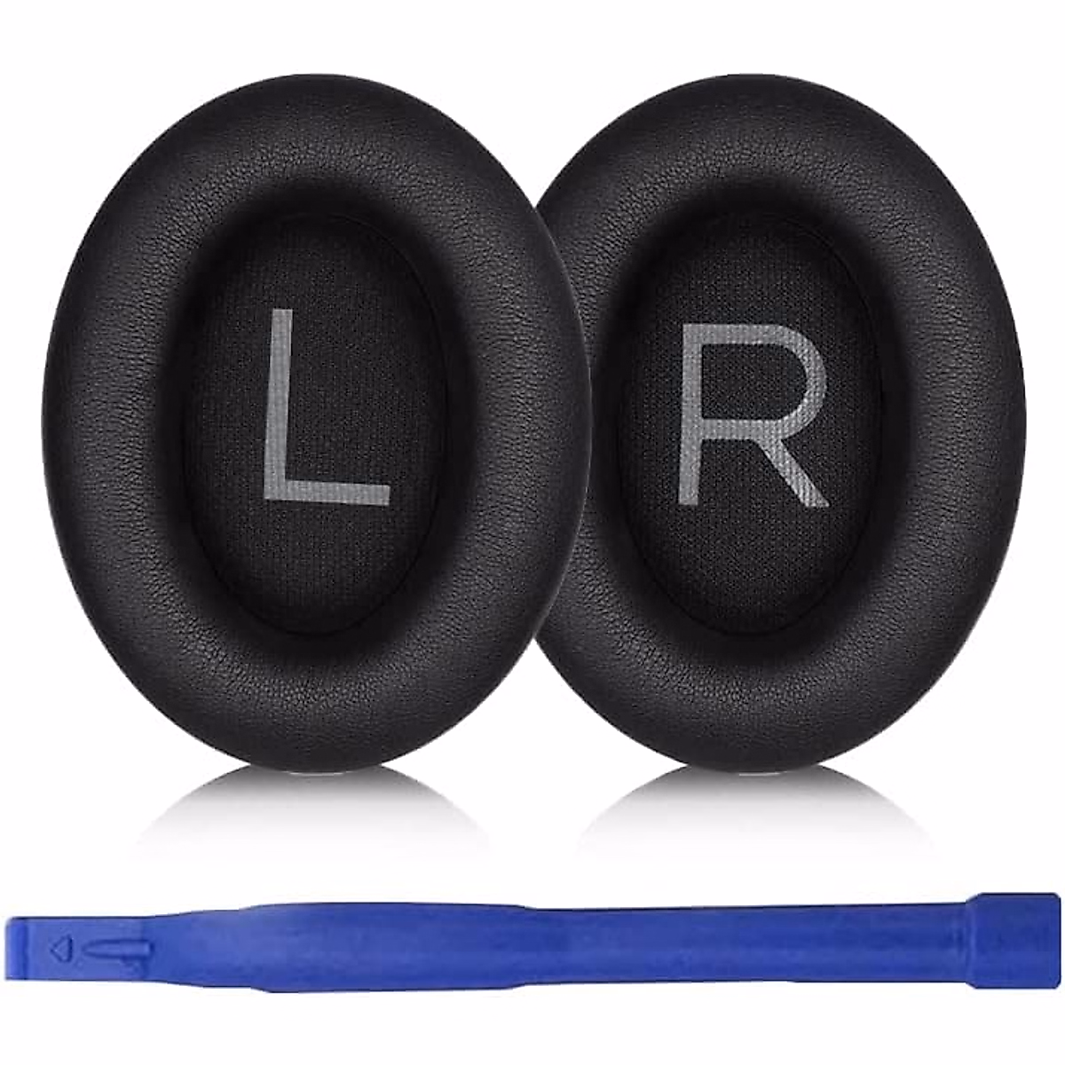 Aiivioll QC45 Replacement Ear Pads Cushions Earpads for Bose QC45 Wireless Headphones Softer Leather High-Density Noise Cancelling Foam,Earpads Repair Part（Black）