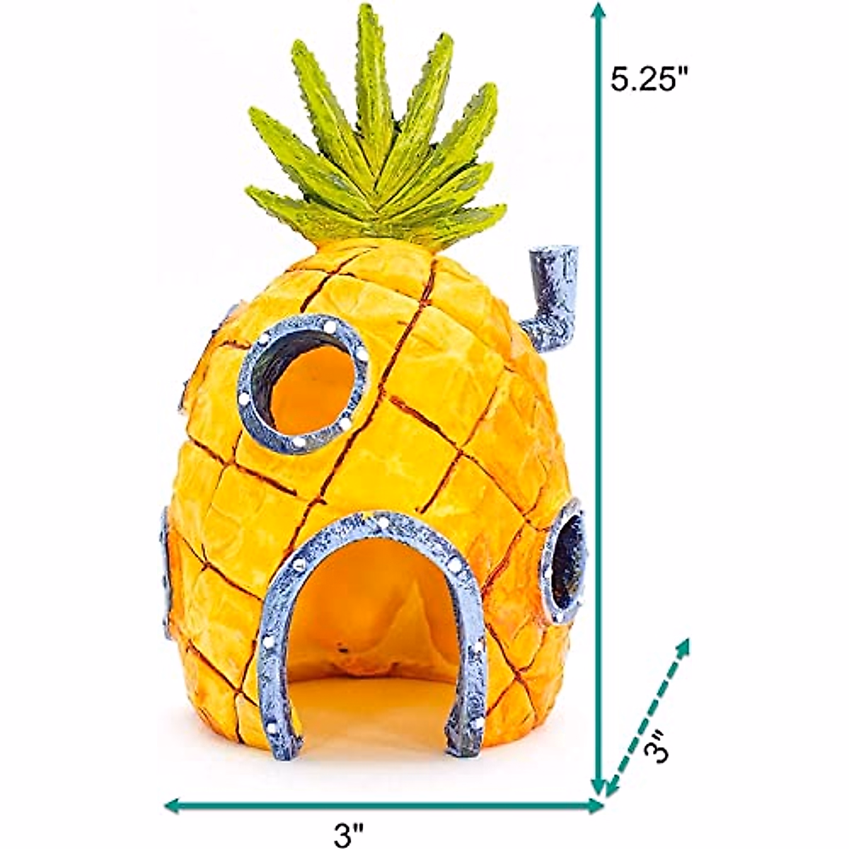 Penn-Plax Spongebob Squarepants Officially Licensed Aquarium Ornament – Spongebob’s Pineapple House – Medium