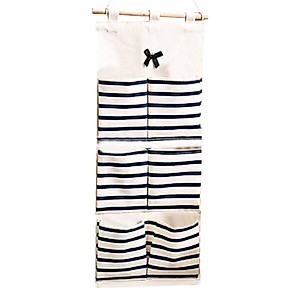 Over The Door Shoe Organizer Hanging Closet Holder Hanger Storage Bag Rack Large Pockets Door Mesh Closet with Washable and Breathable (Blue 10''L x 4''W x 24''H) Clearence