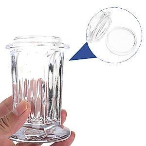 VILLCASE Terrarium Microscope Slides 5- Slide Coplin Staining Jar, Transparent Capacity Experiments Glass Lid Staining Tank Glass Staining Jar for Labs Laboratory Clear Glass Microscope Slides