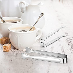 Mini Serving Tongs, Anytrp 18-Packs Stainless Steel Sugar Tongs, 4.3inch Ice Tongs Kitchen Tongs Appetizers Tongs for Coffee Bar, Tea Party, Desserts Party, Sugar and Ice Bucket