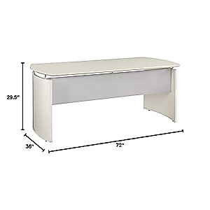 Mayline Medina Home Office Desk, 72 in, Textured Sea Salt