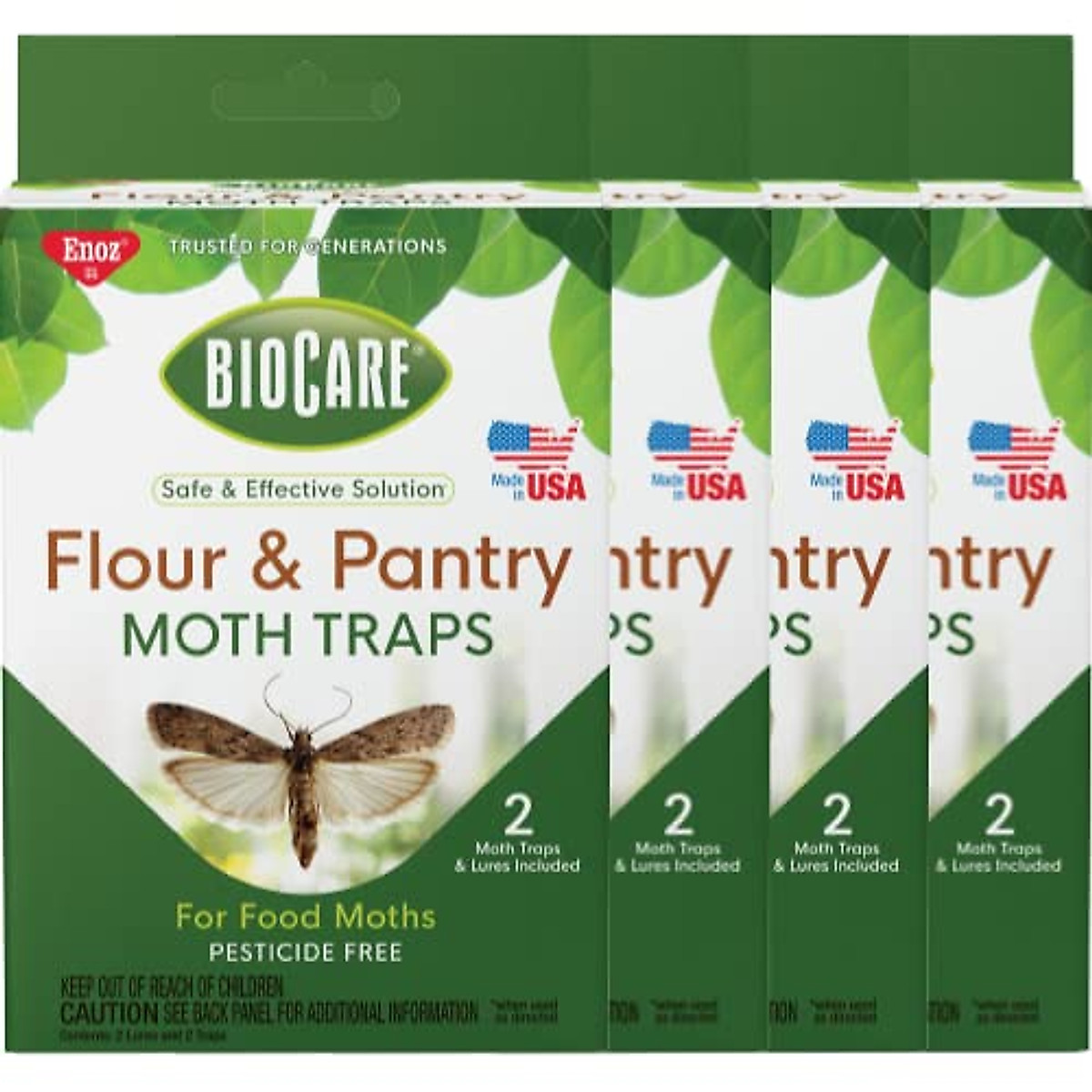 Enoz BioCare Pantry and Flour Moth Trap - 2 Traps with Pheromone Lures ...