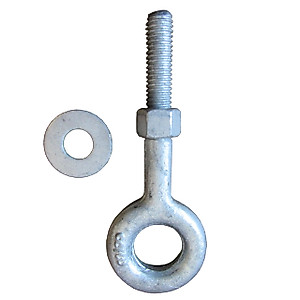 Eye Bolts 2.5" to 12" Drop Forged/Hot Dipped Galvanized Steel Eye Bolt Eyebolt (3/8" x 2.5" Eye Bolts, 1 pk. Eye Bolt)