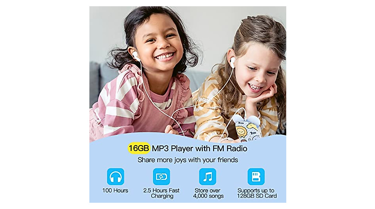 RUIZU Bluetooth MP3 Player for Kids | Safe, Fun & Portable Music Device
